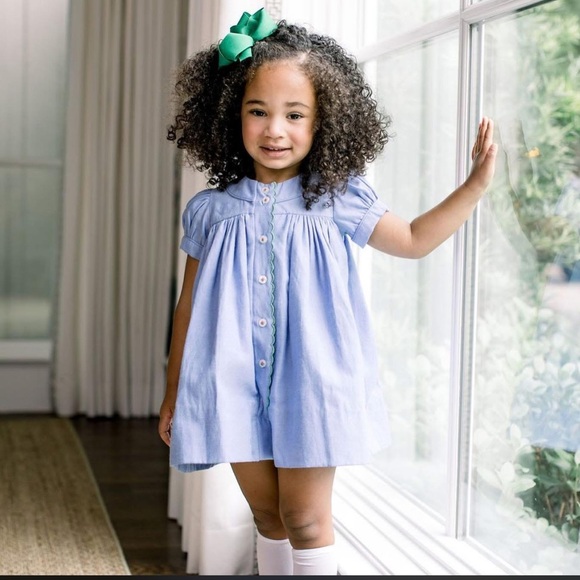 The Proper Peony | Dresses | The Proper Peony Blue Chambray Stella ...